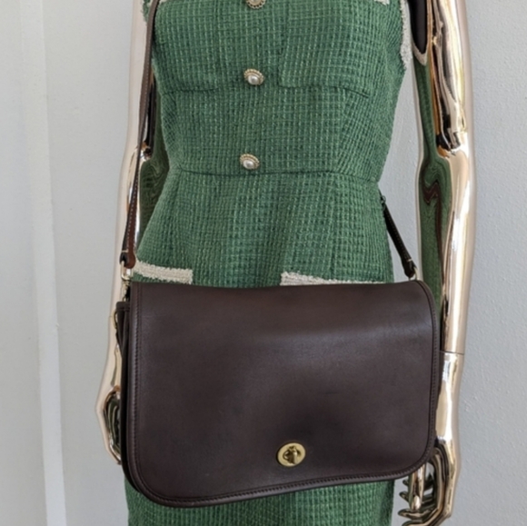 Coach | Bags | Coach Rich Brown Leather Handbag Vintage Coach ...